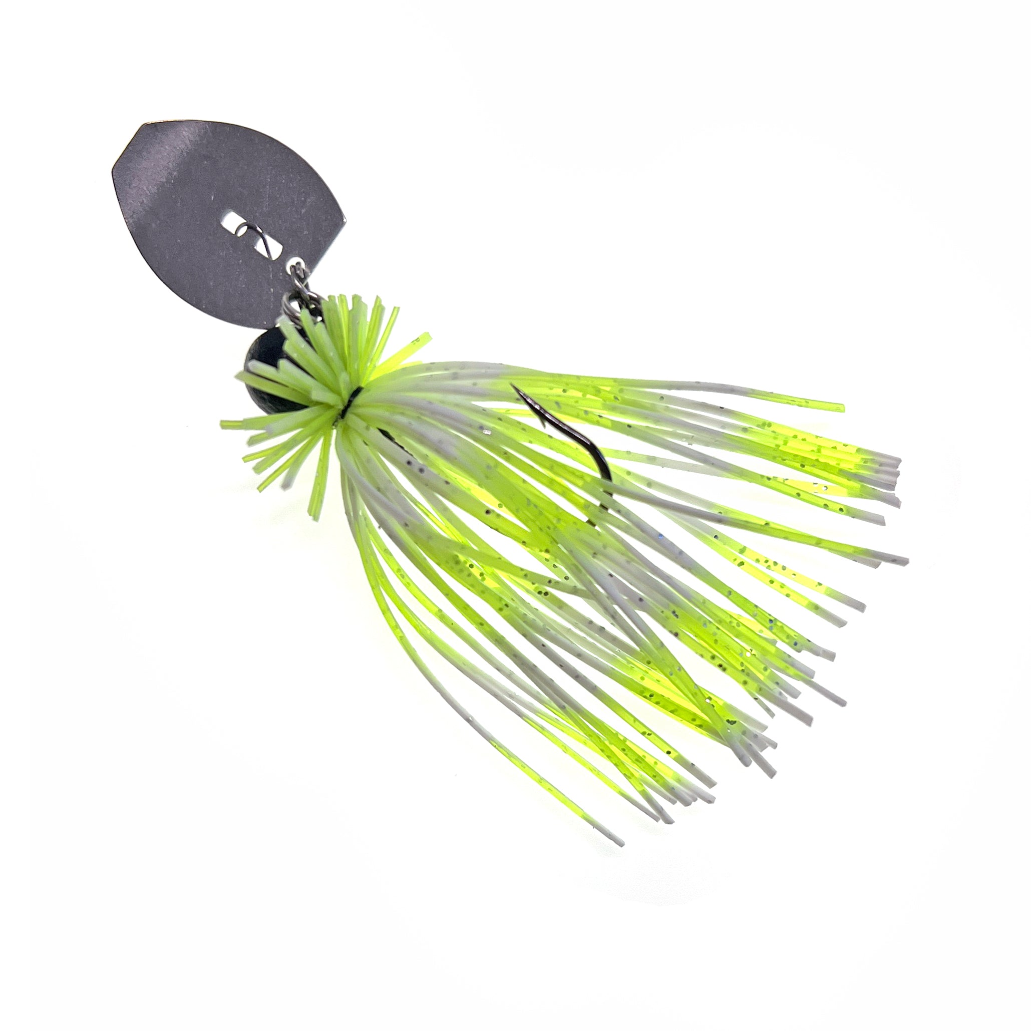 Chartreuse/White - Micro Bladed Jig – Moondog Bait Co