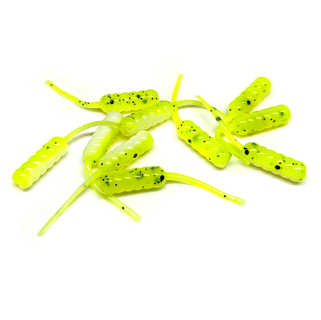 Chartreuse/White - Midge Stinger – Moondog Bait Co