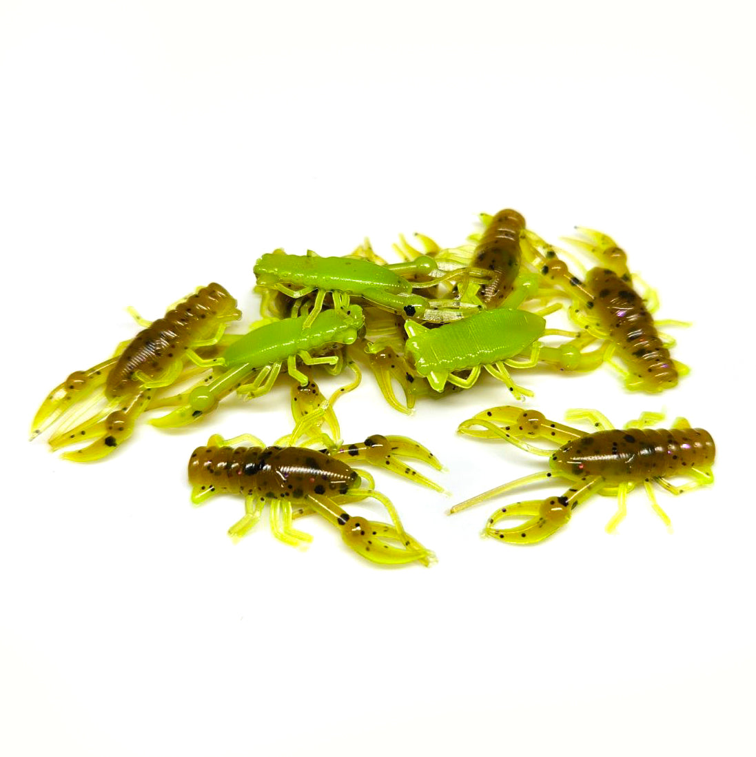 Pumpkin Chartreuse - 1" Micro Craw – Moondog Bait Co